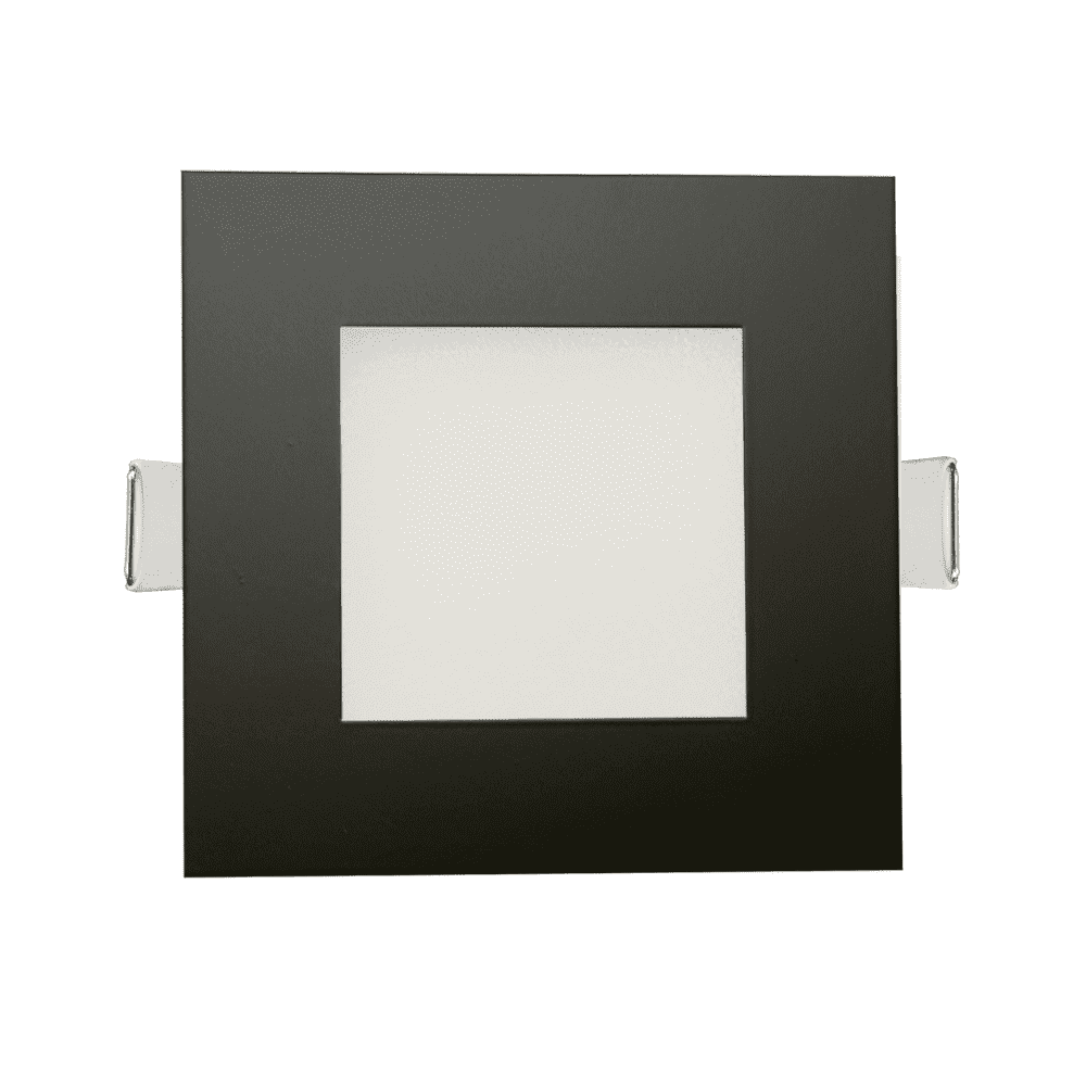 Perlglow 5 inch Slim Square Black Downlight Luminaire, Fire Rated ...
