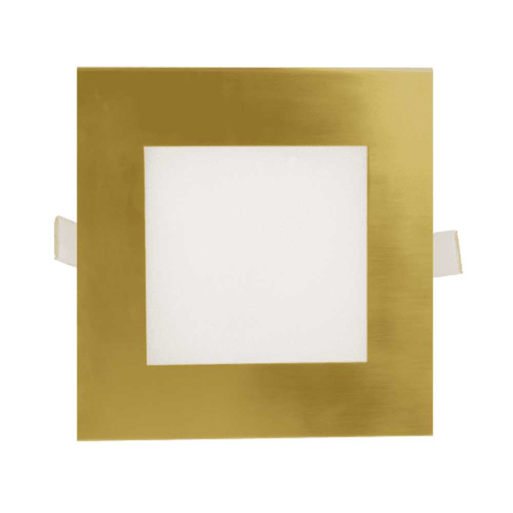 Perlglow 5 inch Slim Ultra-Thin Square Downlight Luminaire, Brushed ...