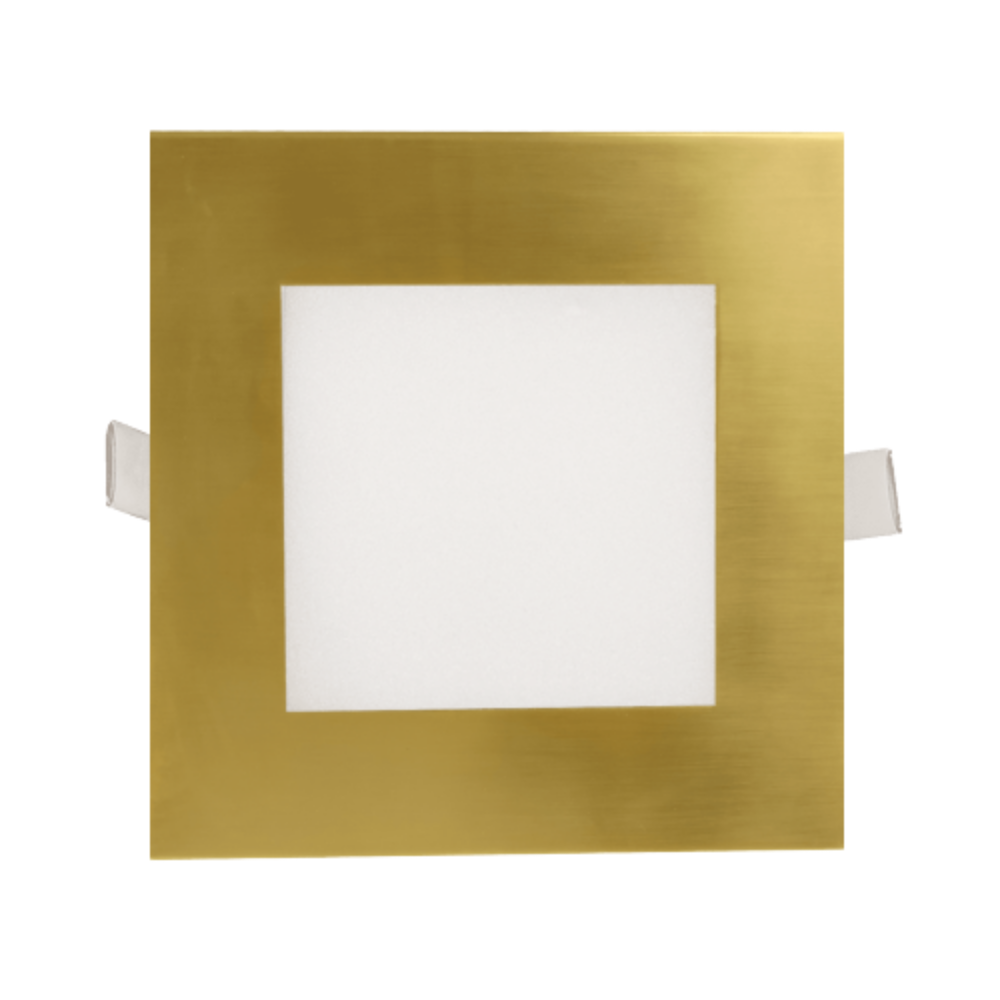 Perlglow 5 inch Slim Ultra-Thin Square Downlight Luminaire, Brushed ...