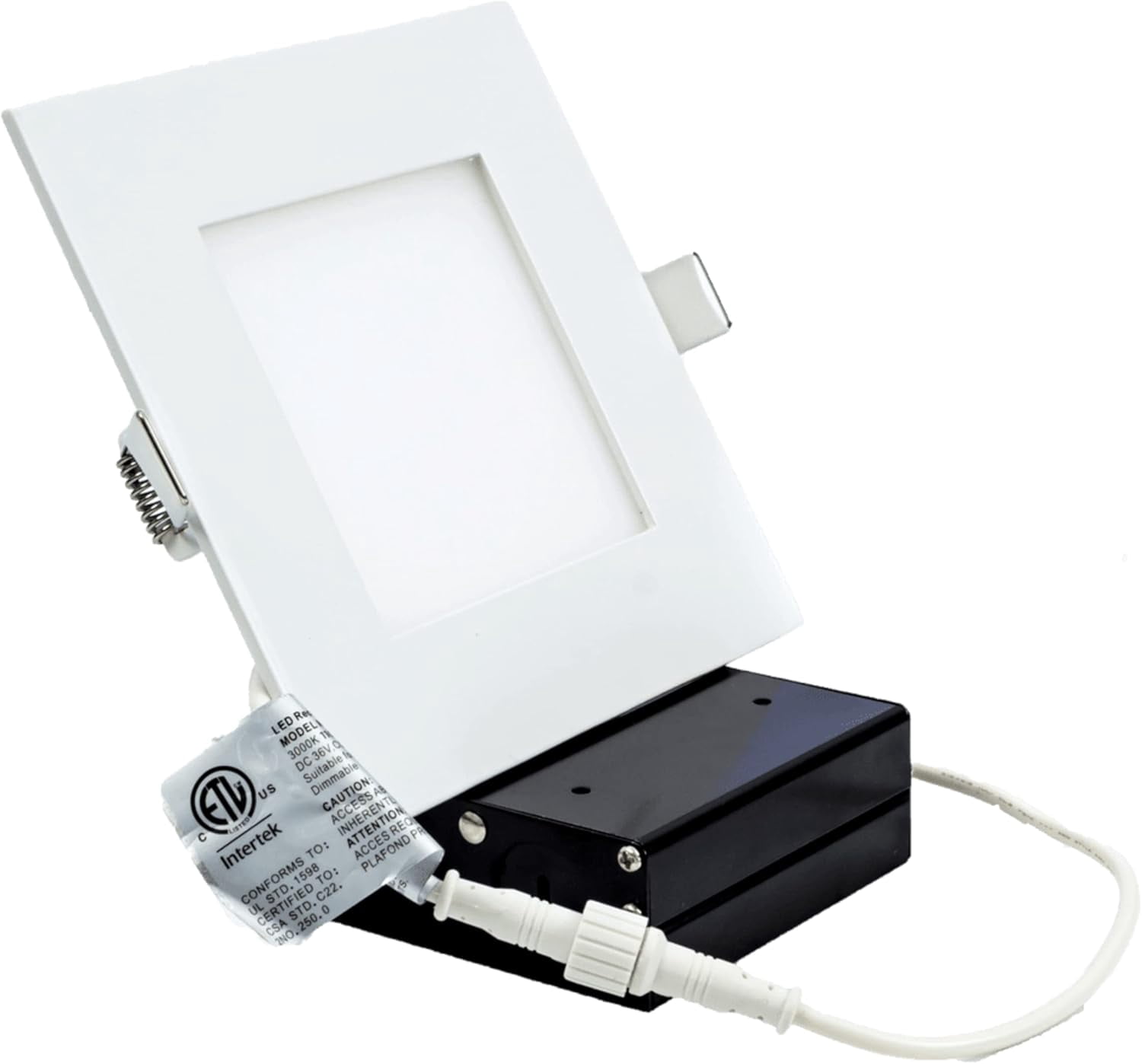 Perlglow 6" Square White 15W ‎1100 Lumens Warm White 3000k Slim Light ...