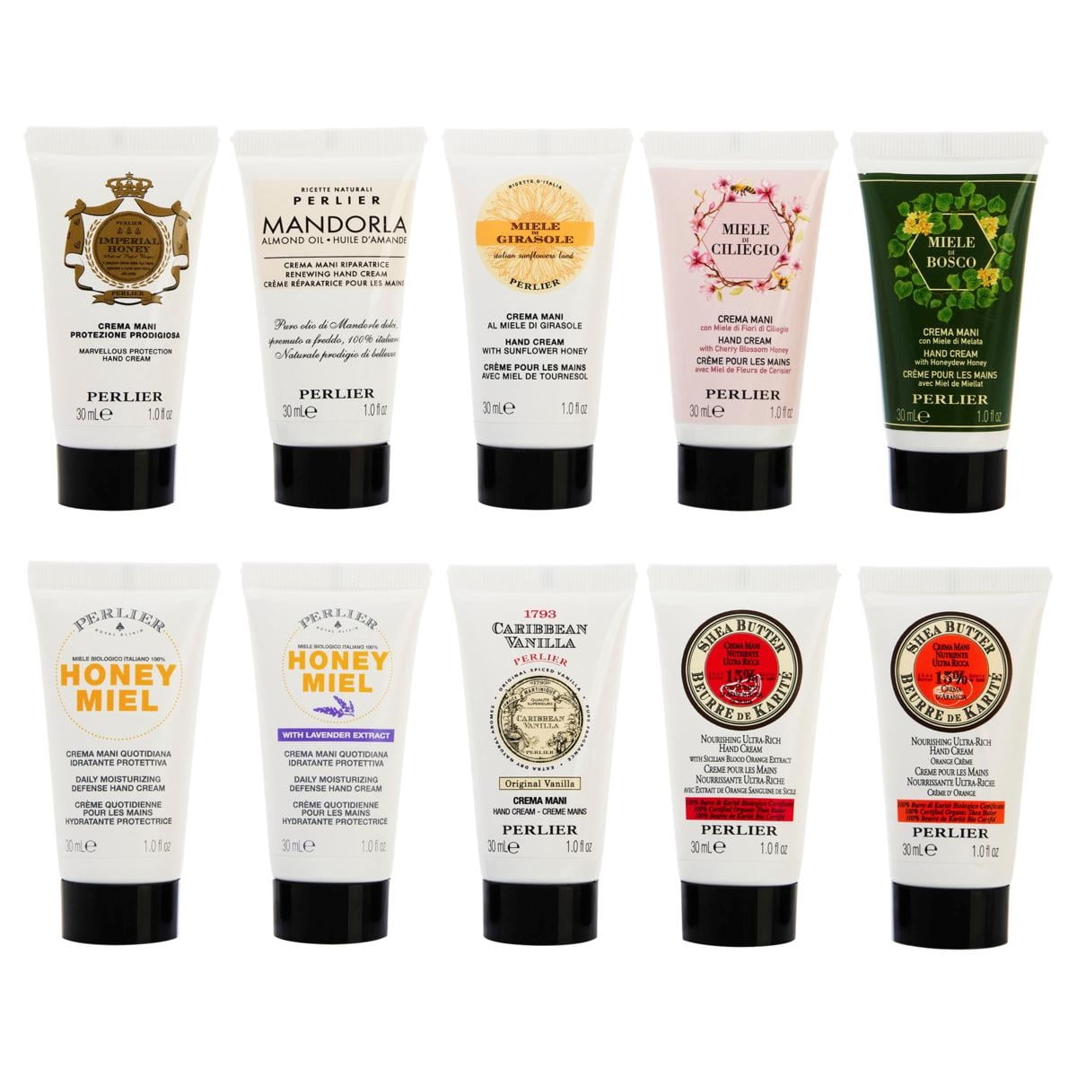 Perlier Mini Hand Cream Traveler Set ~ Honey 9 piece Set - Walmart.com