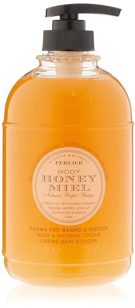 Perlier Sweet Honey Miel Shower & Bath Cream - Nourishing & Soothing Luxury Bath Cream Made With ...