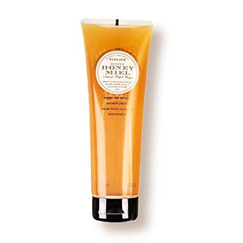 Perlier Sweet Honey Miel Shower & Bath Cream - Nourishing & Soothing Luxury Bath Cream Made With ...