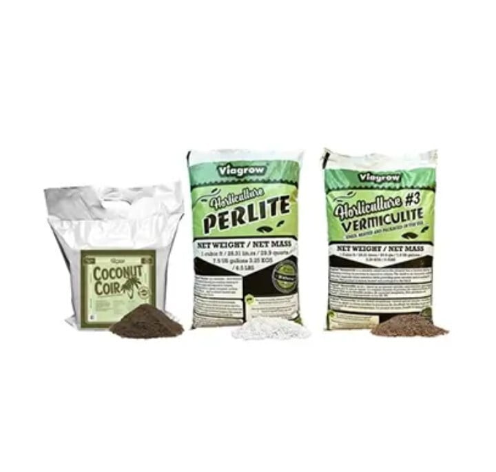 Perlite Vermiculite Coco Coir 11lb Combo Kit 1cf Bags - Walmart.com