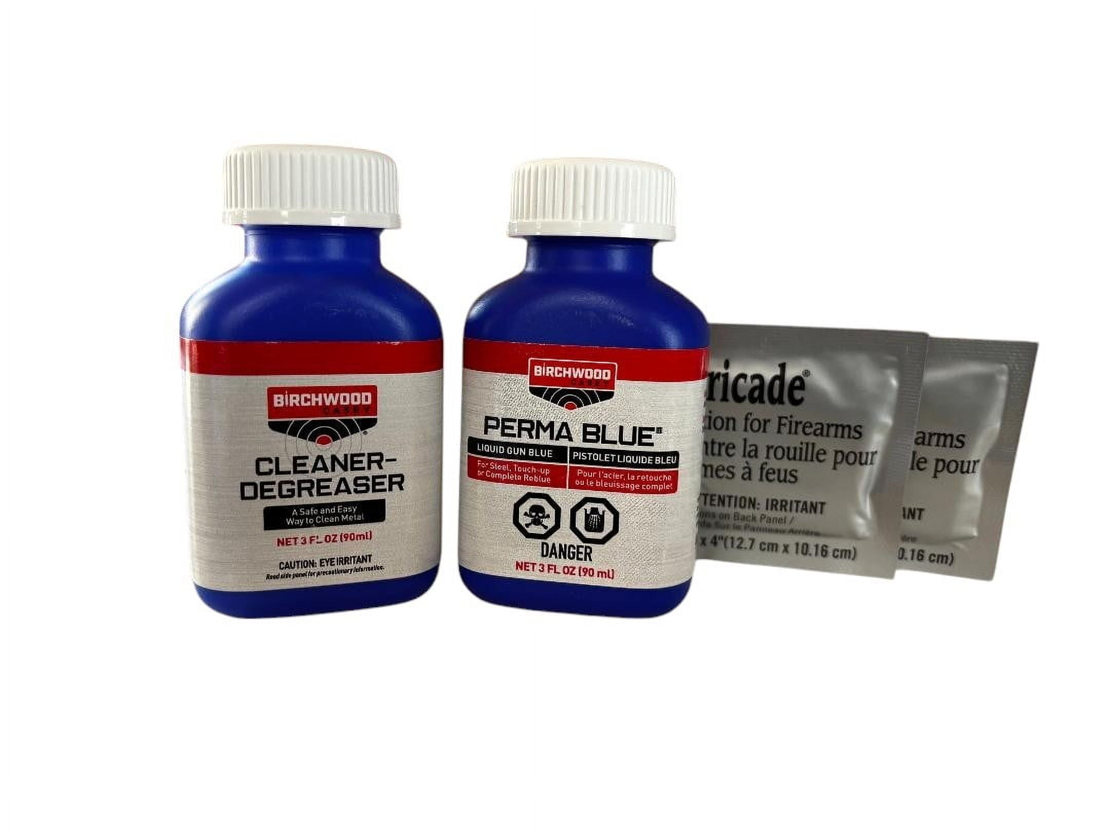 Perma Blue Metal Bluing with Cleaner Degreaser and Barricade Wipes ...