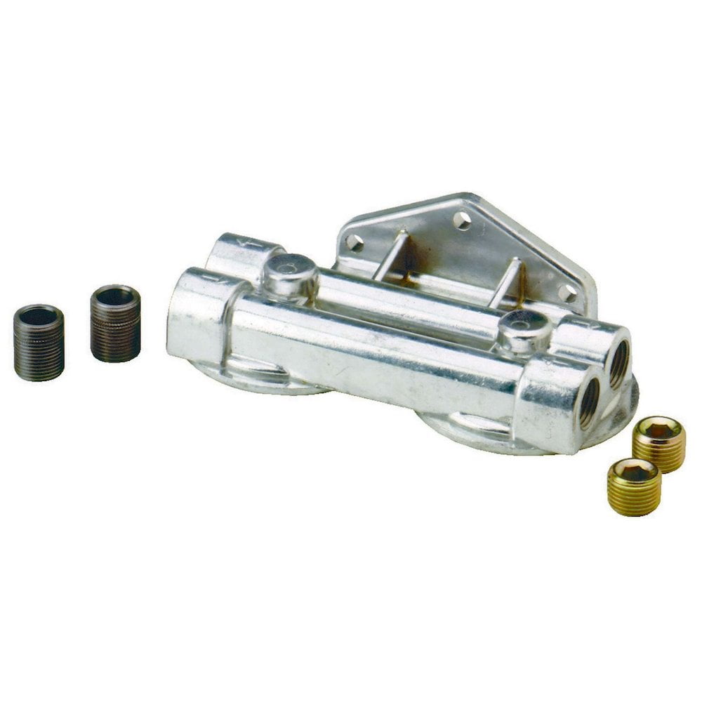 Perma-Cool Dual Oil Filter Mount 3/4-16 Thread 1/2in NPT - Walmart.com