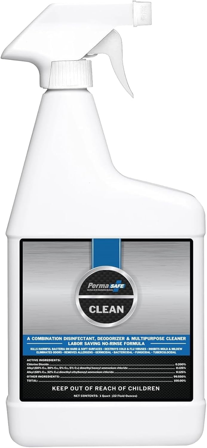 PermaSafe CLEAN, All-Purpose Hospital Disinfectant Cleaner; No Rinse ...