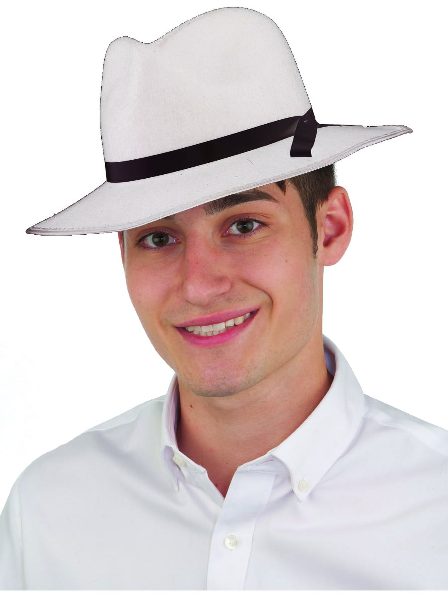 Permafelt White Gangster Hat Large Costume Accessory - Walmart.com