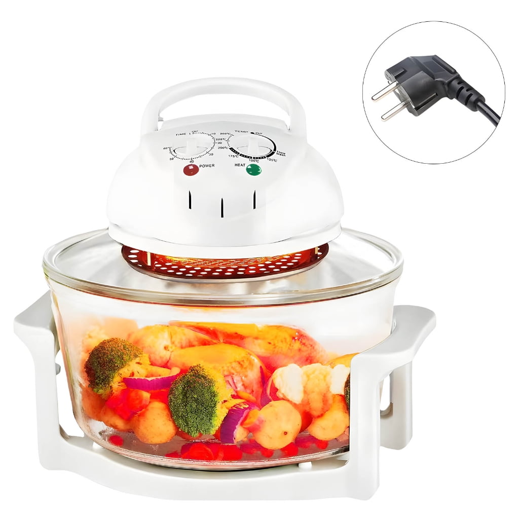 Permanent ABS Air Cooker 12L Glass Chamber 220V UK Outlet Safety Lock ...