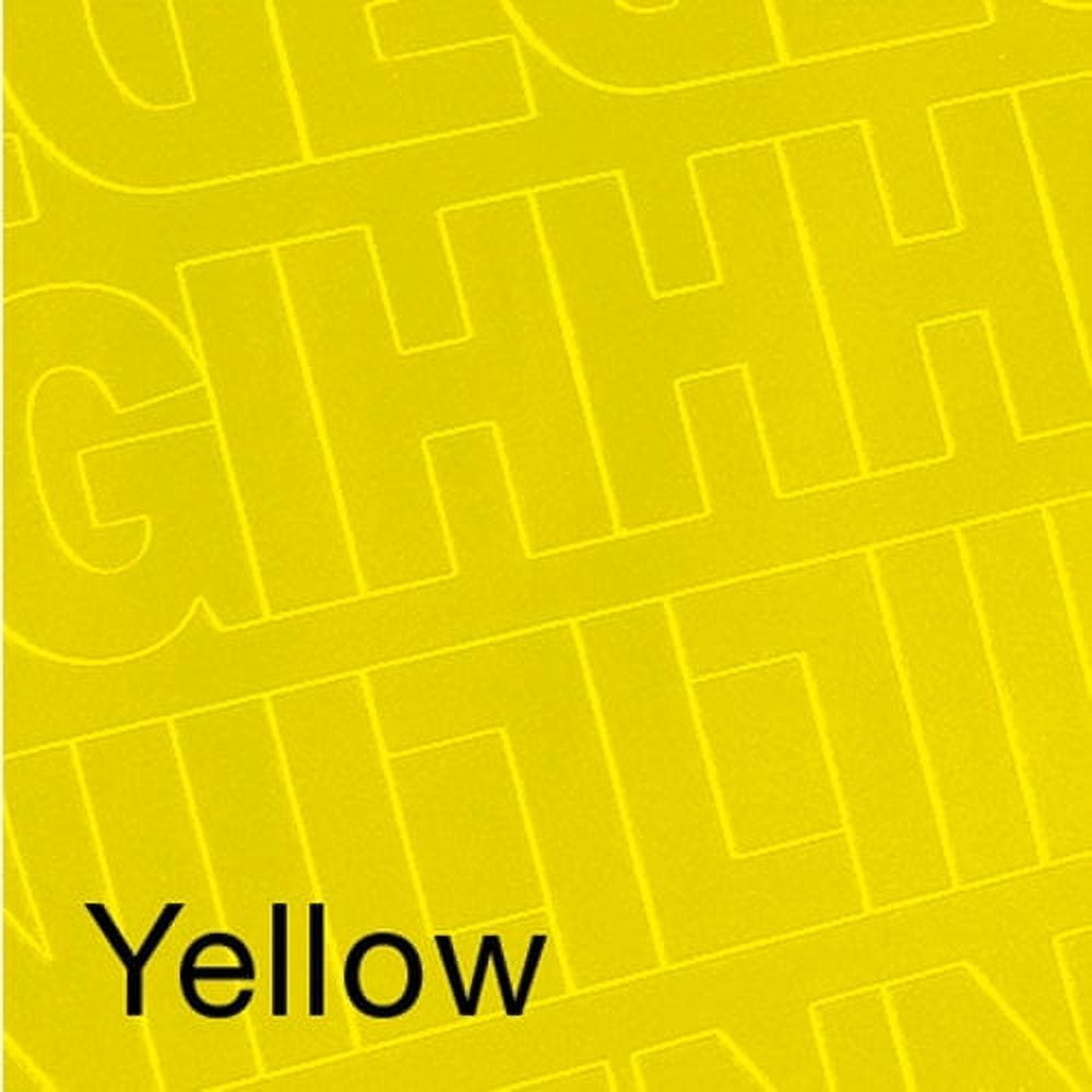 Permanent Adhesive Vinyl Letters and Numbers, .5" 852pk, Yellow ...