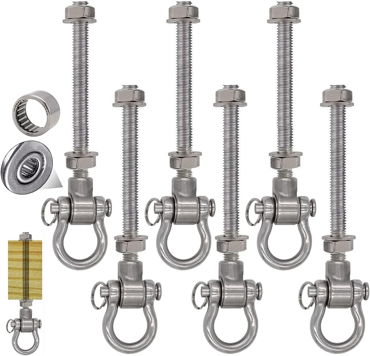 HOYUFEI Permanent Anti-Rust Heavy Duty Swing Hangers 180° Bearing, 1500 ...