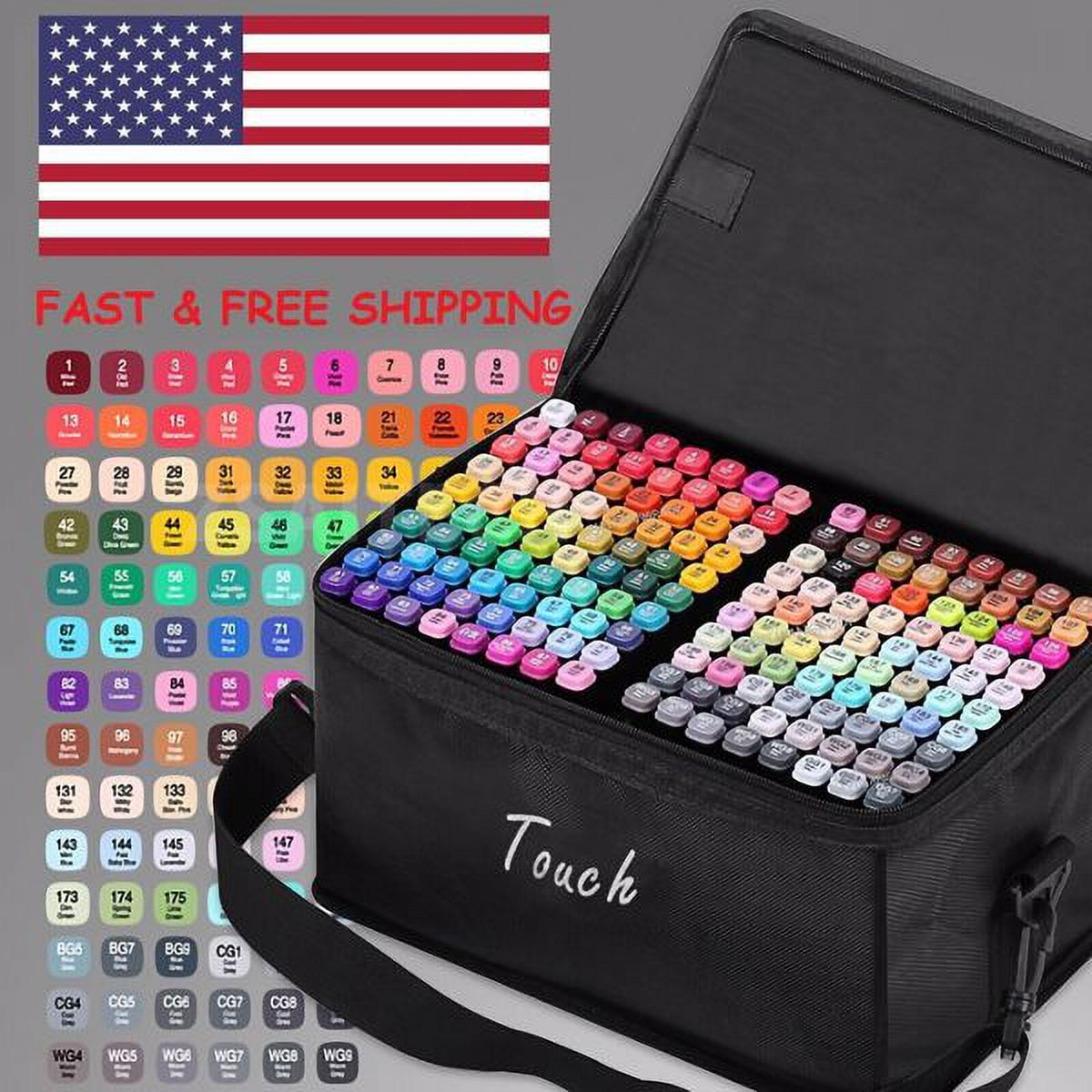 Permanent Art Sketch Drawing Marker Set Alcohol Markers Double Tipped ...