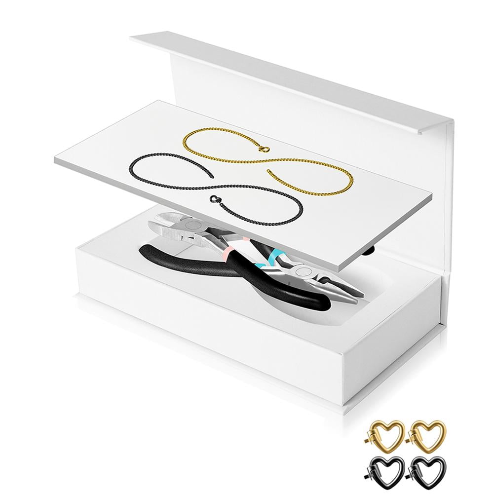 Permanent Couples Bracelet Kit,Locking Heart Clasp DIY Bracelet Set for ...