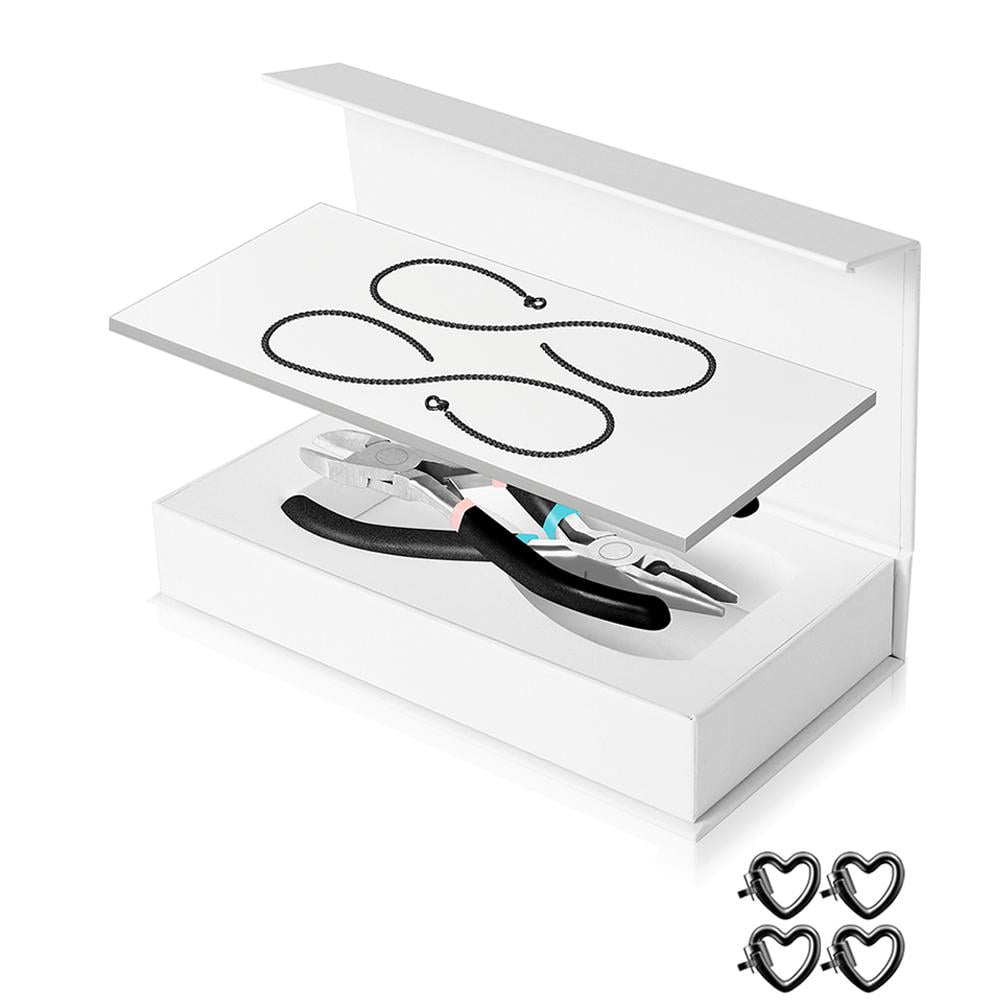 Permanent Couples Bracelet Kit,Locking Heart Clasp DIY Bracelet Set for ...