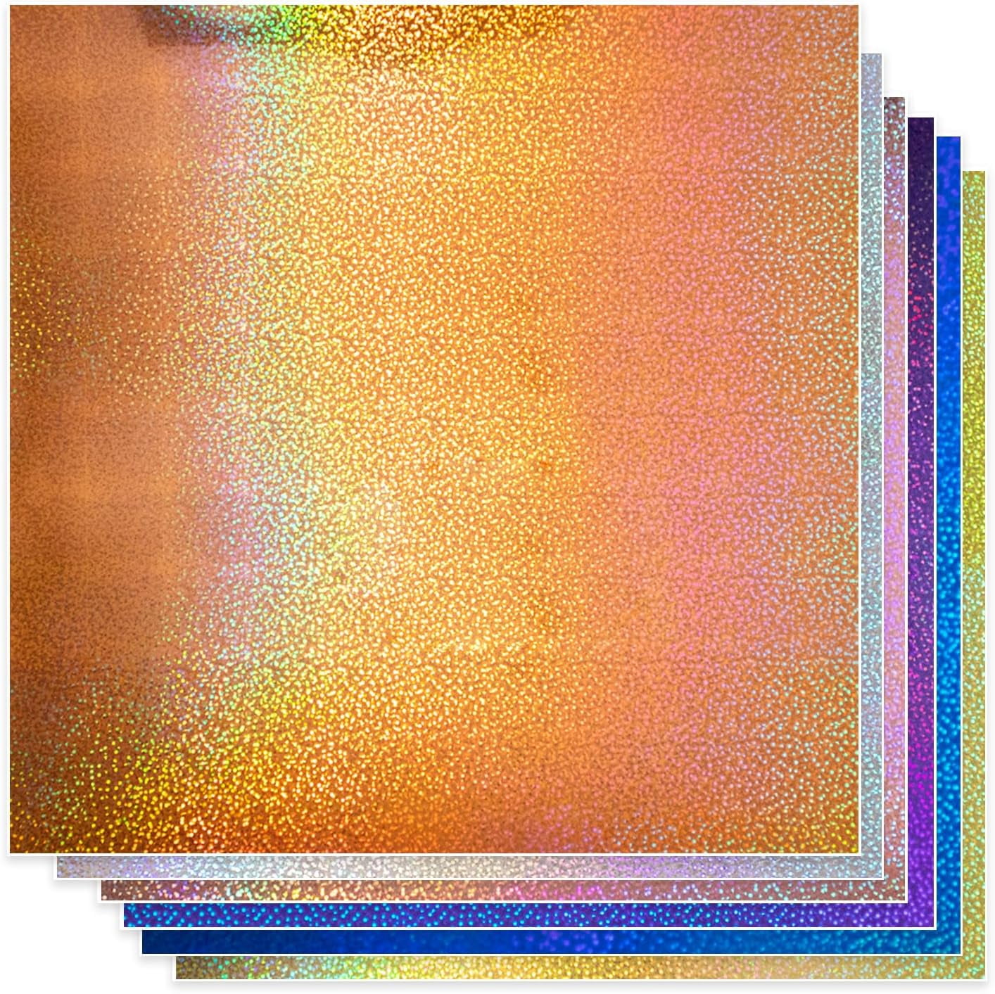 Permanent Glitter Vinyl for Cricut (6pk, 12 x 11 Inch) Sparkle ...