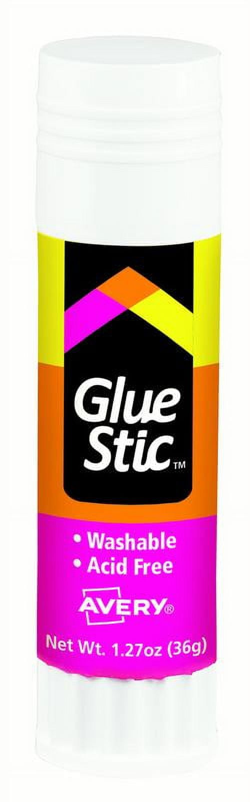 Permanent Glue Stic, 1.27 Oz, Applies White, Dries Clear | Bundle of 5 ...