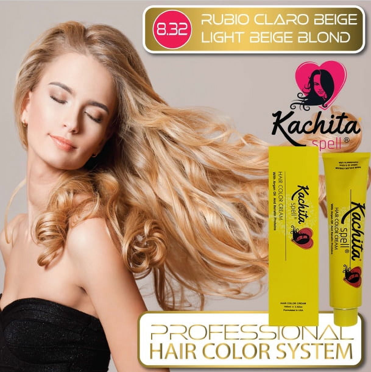 Permanent Hair Dye Light Beige Blond 8.32 Kachita Spell 3.52 oz 100 mL ...