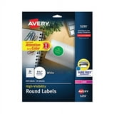 Permanent Laser Print-To-The-Edge Id Labels W/surefeed, 1 2/3"dia ...