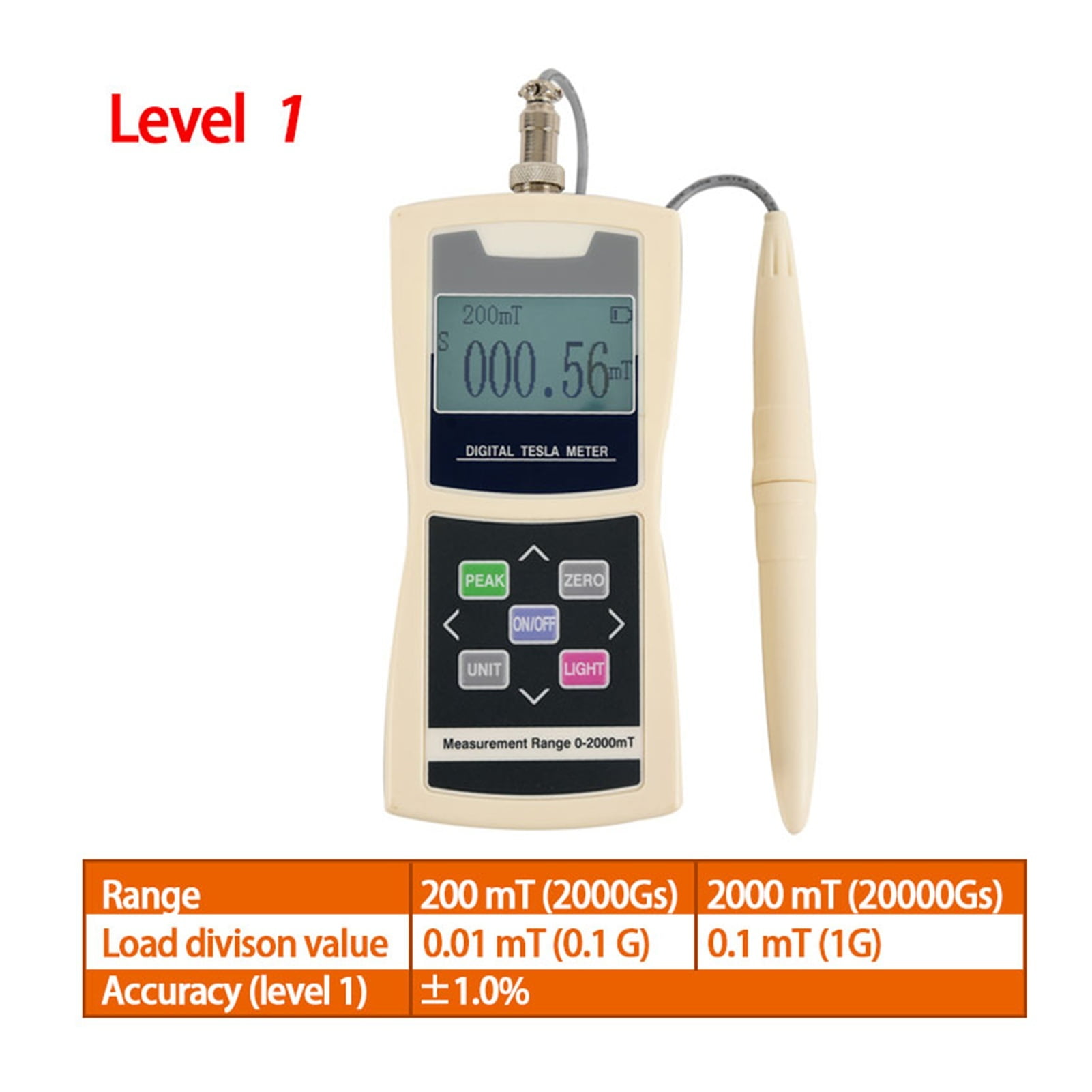 Permanent Magnet Gauss Meter,Handheld Digital Meter Magnetic Flux Meter ...