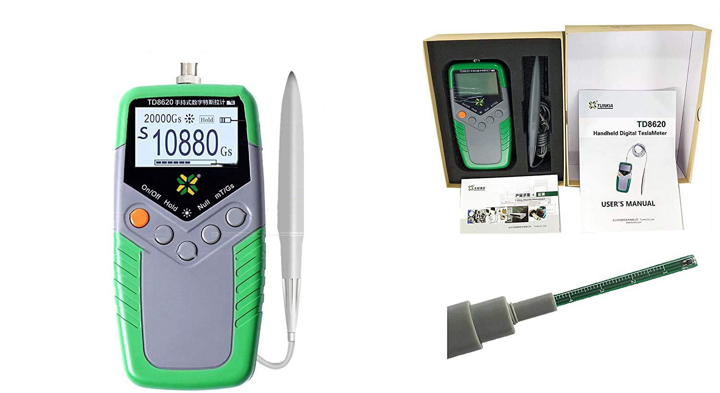 Permanent Magnet Gauss Meter Tesla Meter Gaussmeter with Class 2 ...