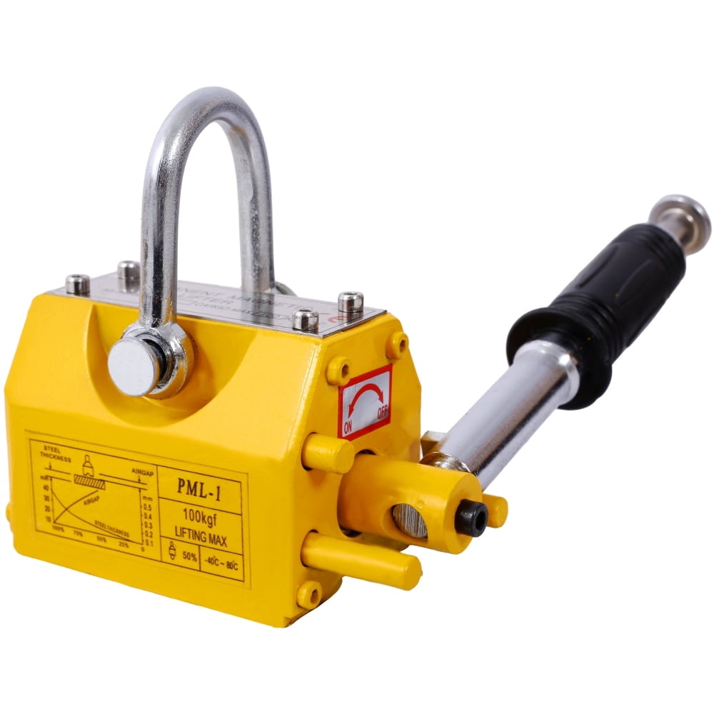 Permanent Magnetic Lifting with Release, 220 lbs/100kg Heavy Duty ...