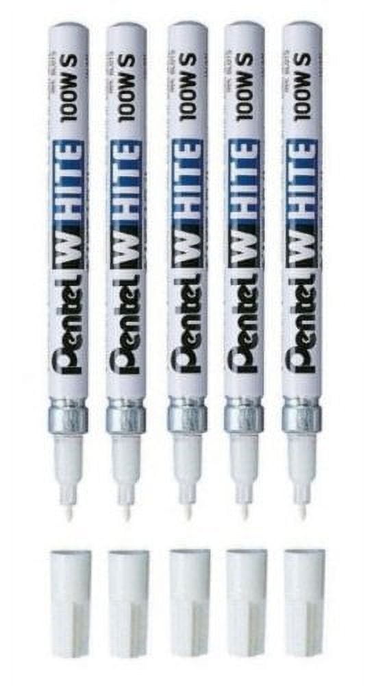 Permanent Marker, Fine Point, White 5 Pack of Pens - Walmart.com