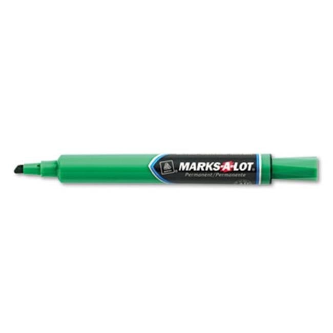 Permanent Marker Large Chisel Tip Green Dozen - Green - Walmart.com