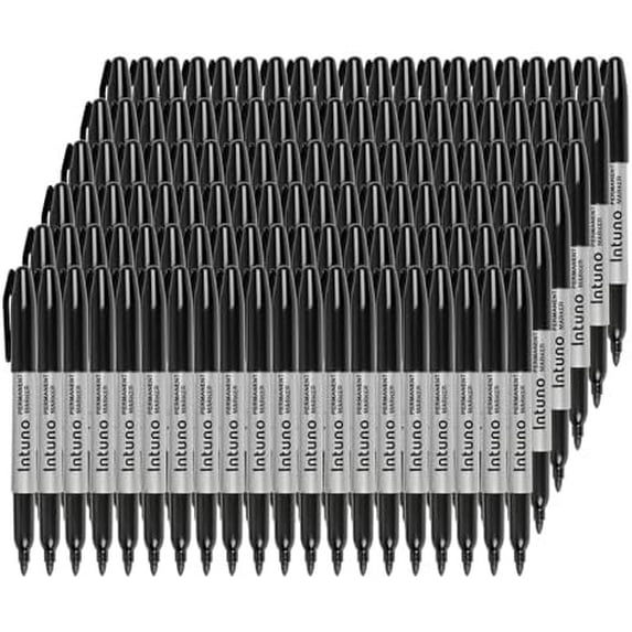 Permanent Markers, 120 Count Black, Fine tip, Oil-Based Permanent ...