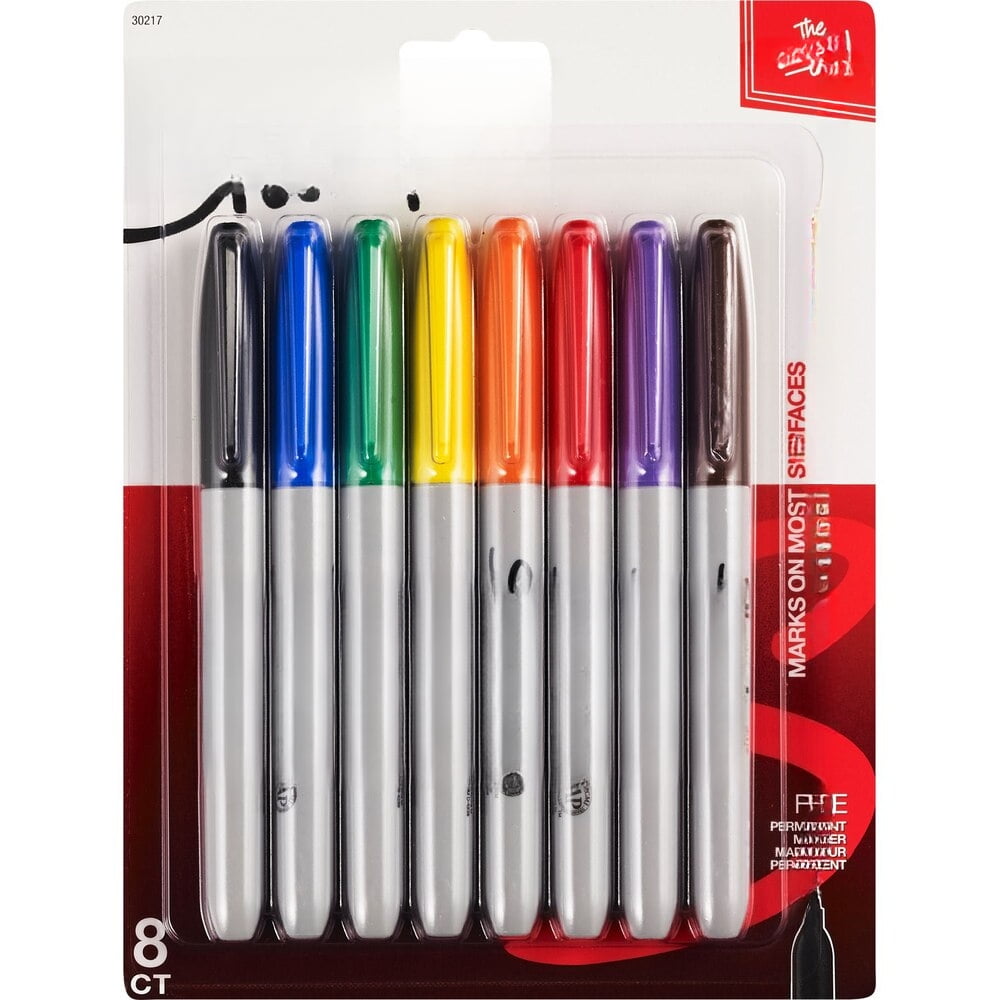 Permanent Markers Fine Point, Assorted Colors, 8 ct - Walmart.com