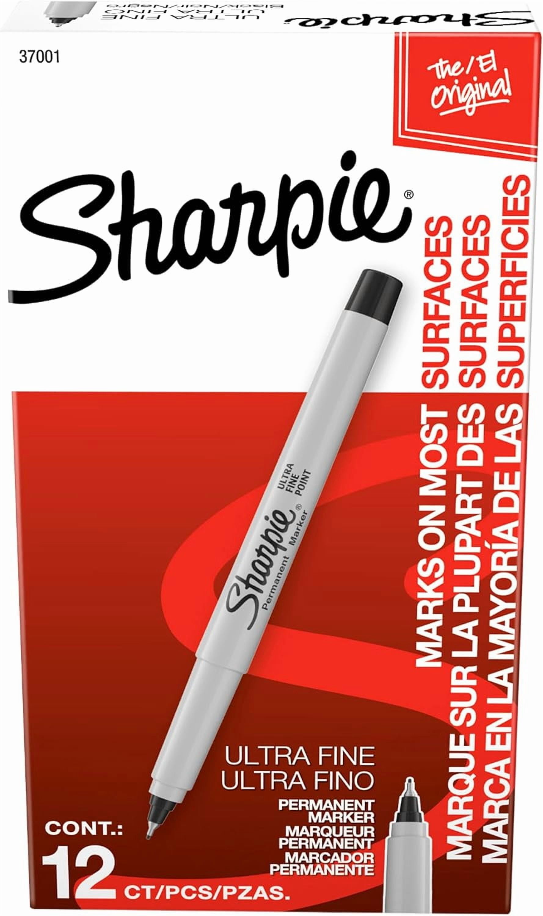 Permanent Markers, Ultra Fine Tip, , 12 Count - For Classroom, Office ...