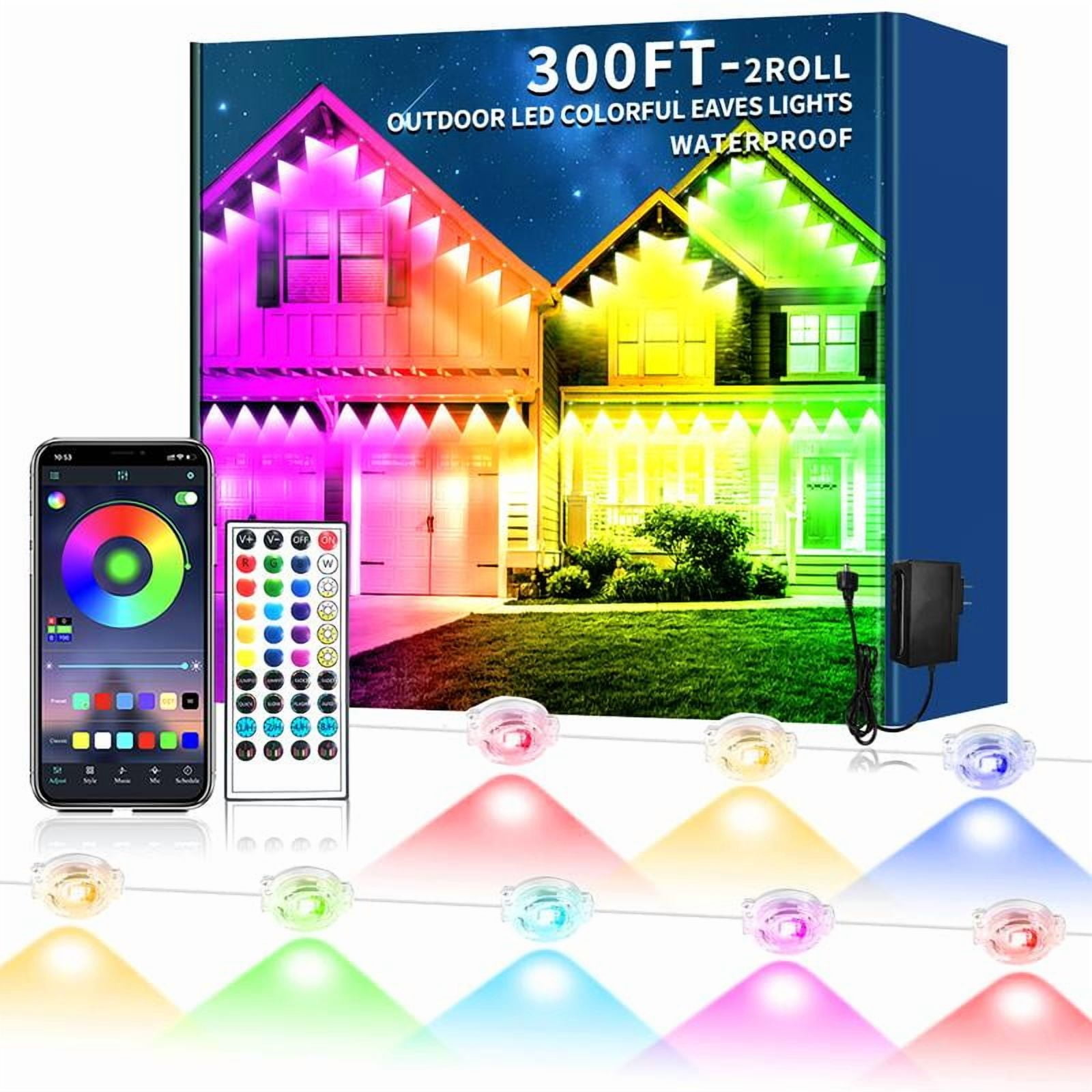 Permanent Outdoor Light,RGB Eaves Lights,DIY Scene Modes IP67 ...