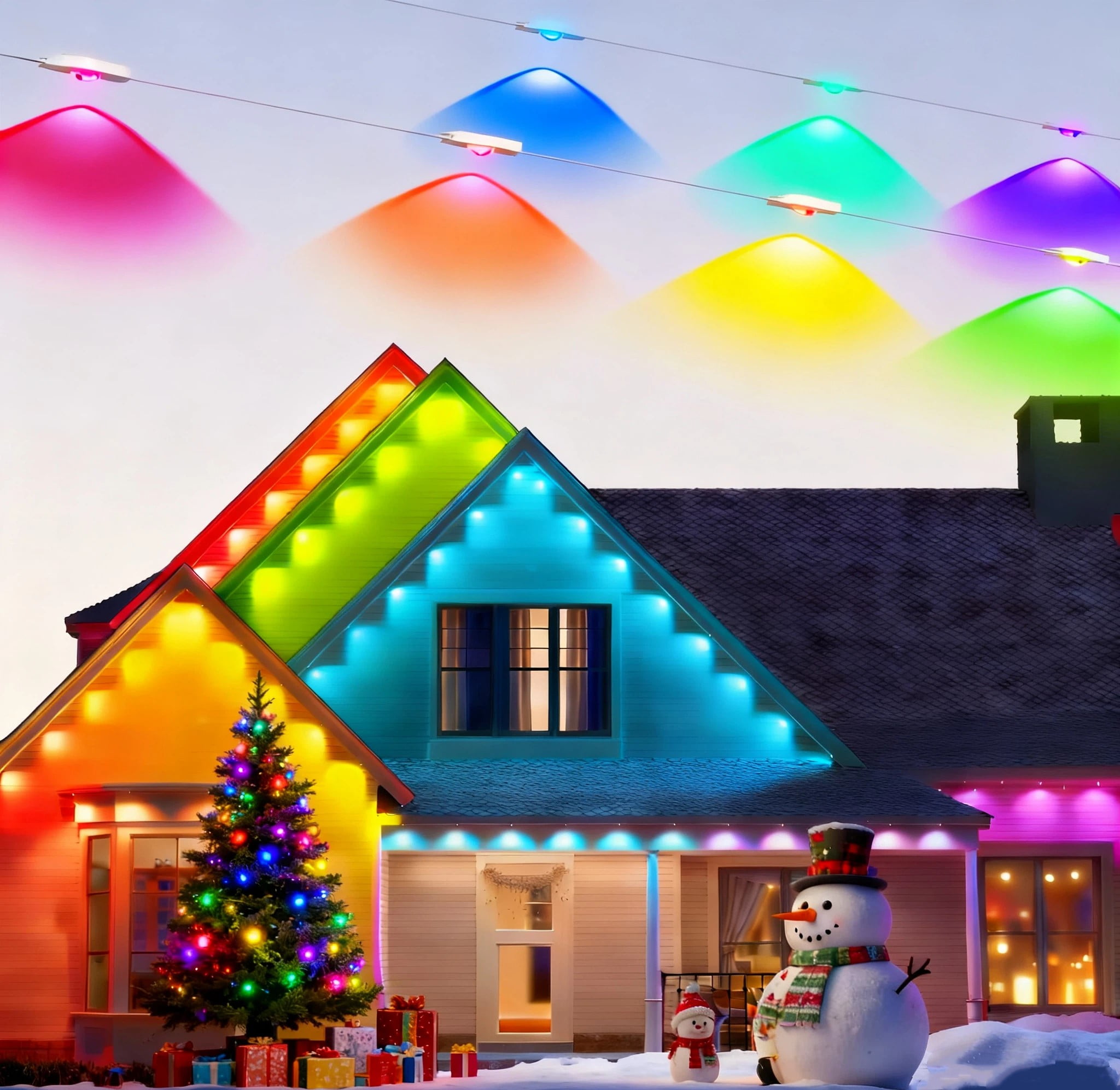 Permanent Outdoor Lights, 33ft Smart Outdoor Light Strip – Waterproof ...