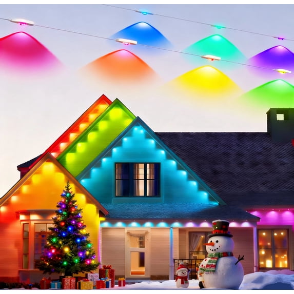 Permanent Outdoor Lights, 33ft Smart Outdoor Light Strip – Waterproof ...