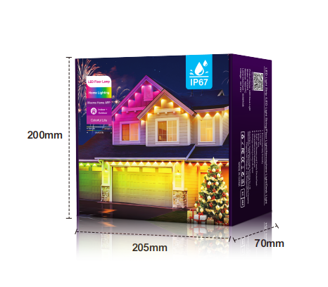 Permanent Outdoor RGB Lights Smart LED Eave Lights with App/Remote for ...