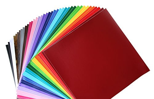 Permanent Outdoor Vinyl (Assorted 40 Pack), 12x12 in Multi Colors, 18 ...