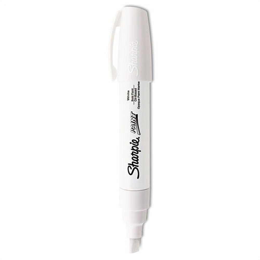 Permanent Paint Marker, Extra-Broad Chisel Tip, White | Bundle of 10 ...