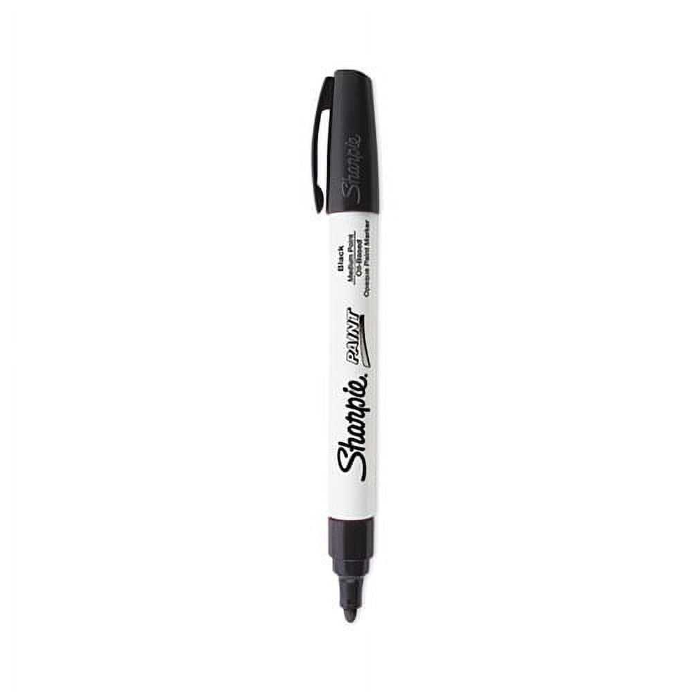 Permanent Paint Marker, Medium Bullet Tip, Black, Dozen | Bundle of 10 ...