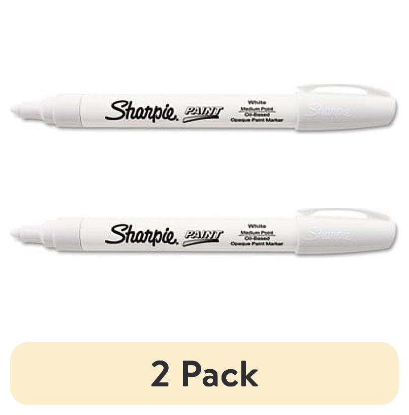 (2 pack) Sanford Permanent Paint Markers, Medium Bullet Tip, White ...