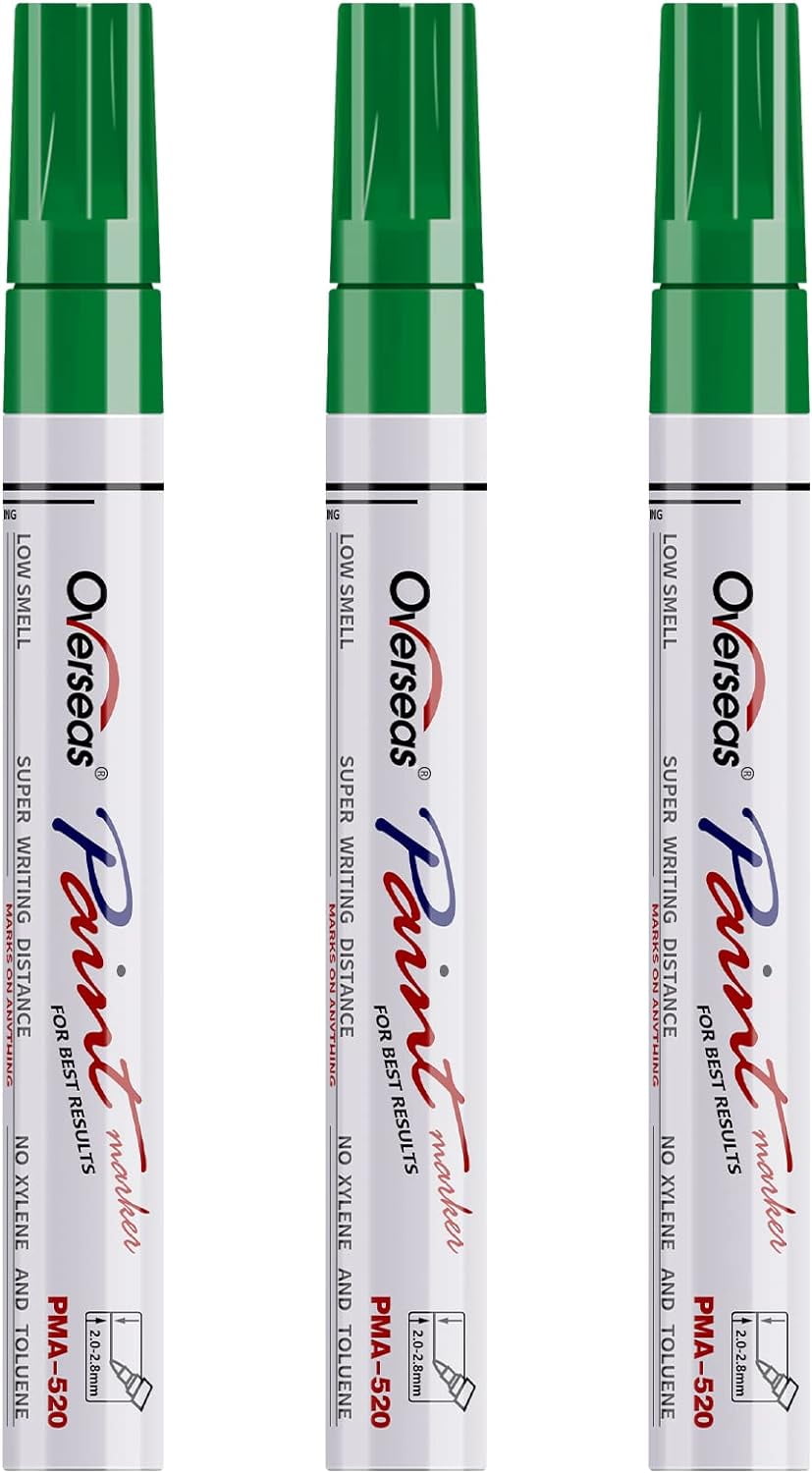 Permanent Paint Markers Pens - 3 Pack Green Oil Based Paint Pens ...