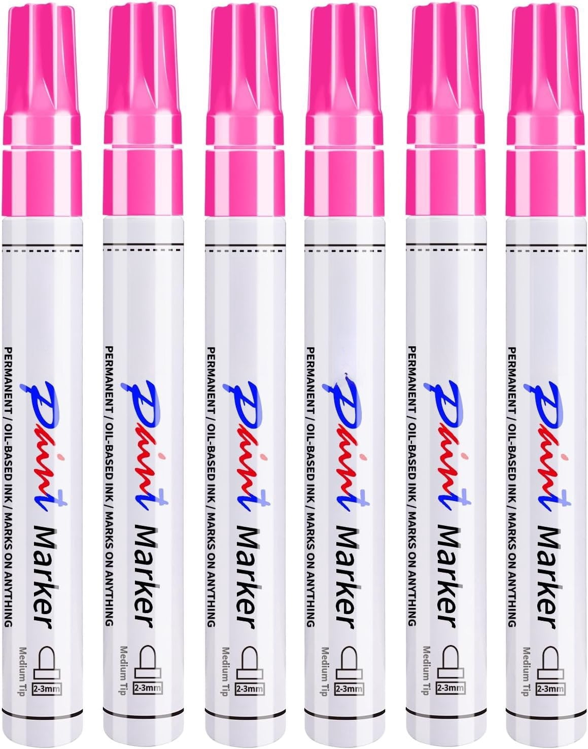 Permanent Pens - 6 Pack Oil Based Markers, Pens For Rock Painting Tyre ...
