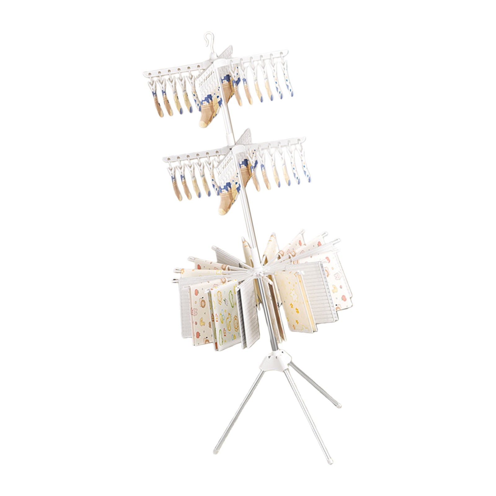 Permanent Rustless Collapsing 3 Rank Drying Rack with Casters for ...