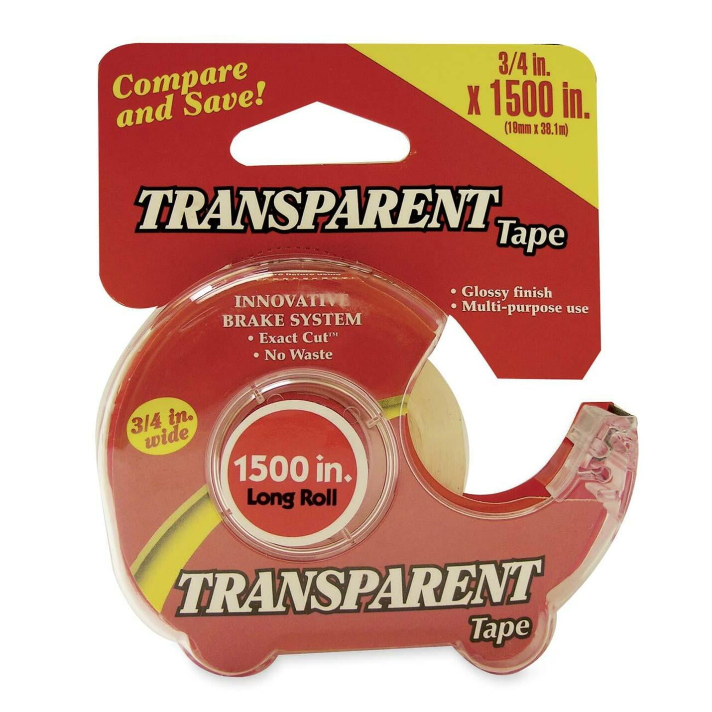 Permanent Seal-It Transparent Tape with Dispenser - Walmart.com