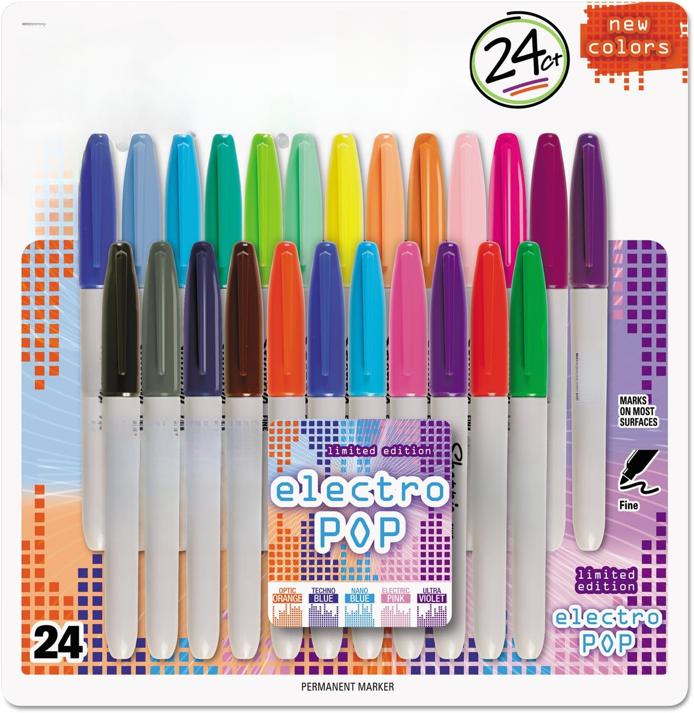 Permanent marker set, ultra-fine nib marker, various colors, supplies ...