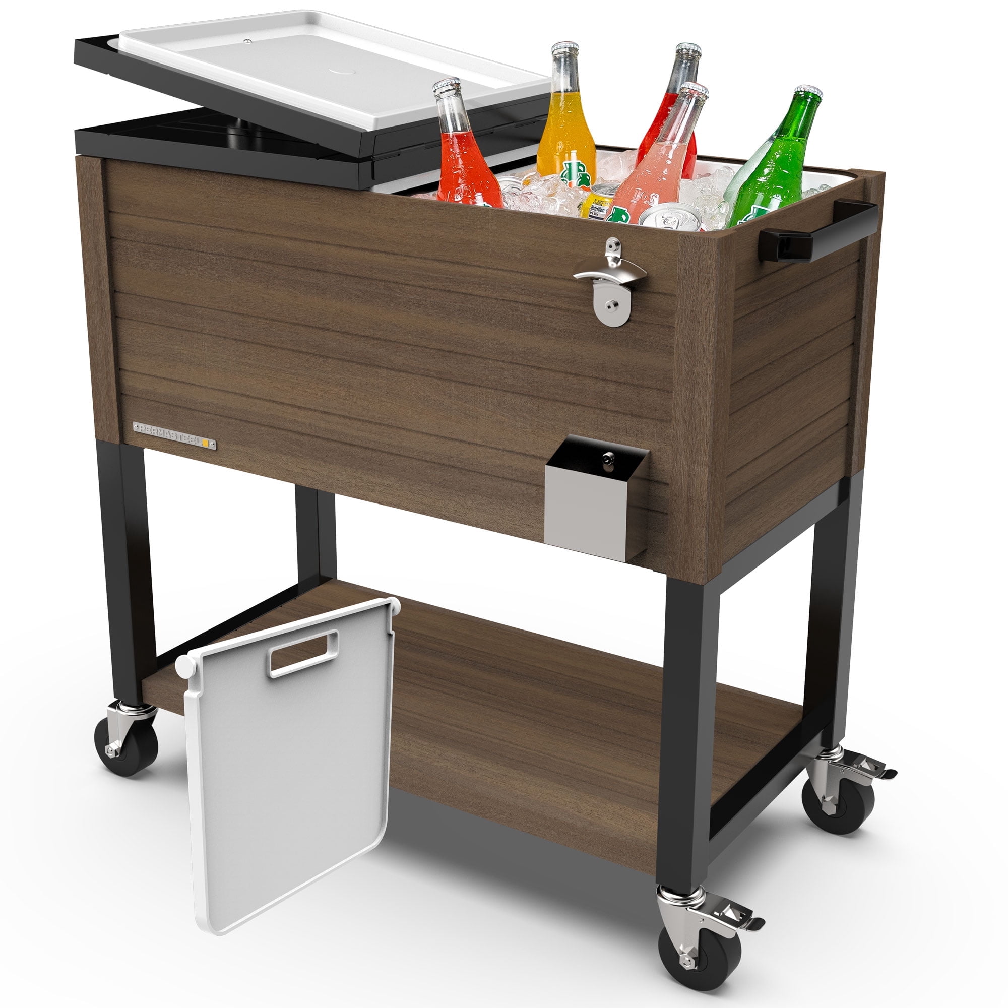 Permasteel Party Cooler with Divider, Spacious 80-Qt Capacity, Chills ...