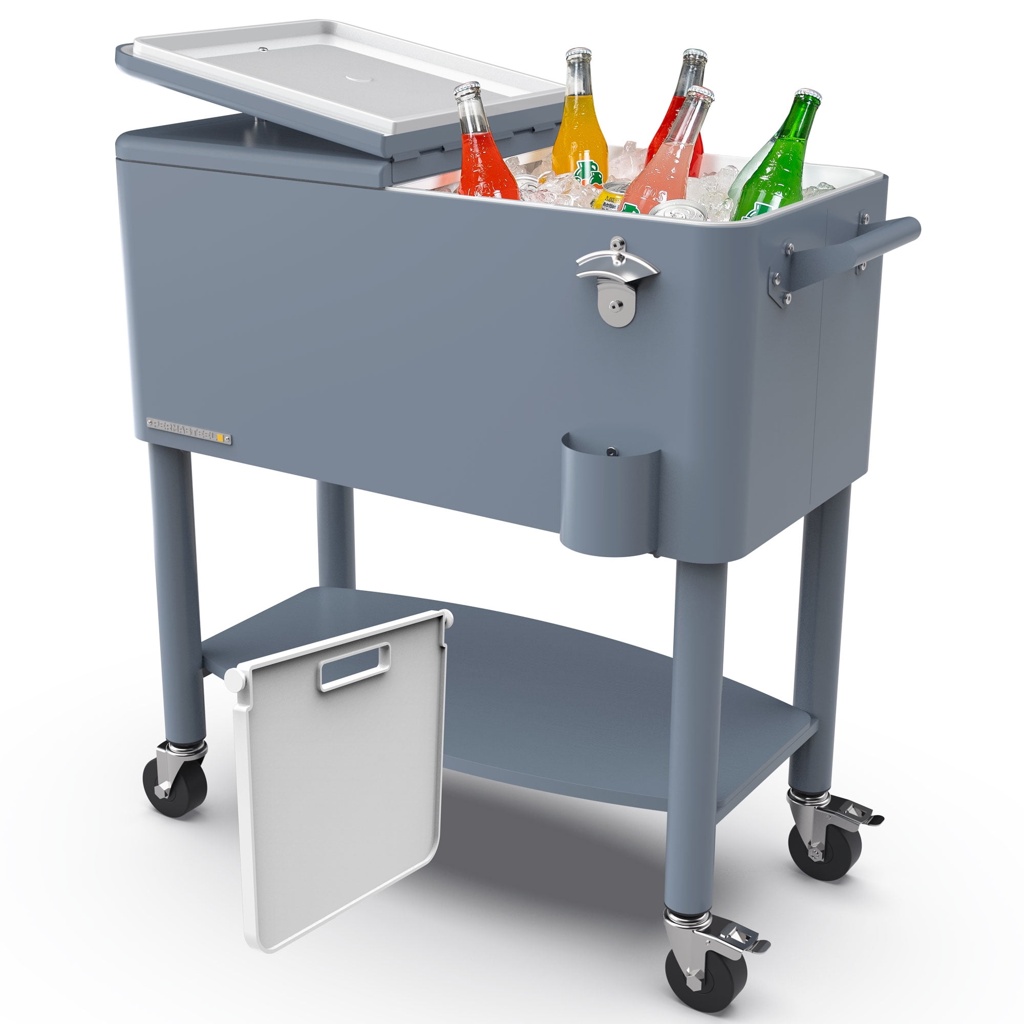 Permasteel Party Cooler with Divider, Spacious 80-Qt Capacity, Chills ...