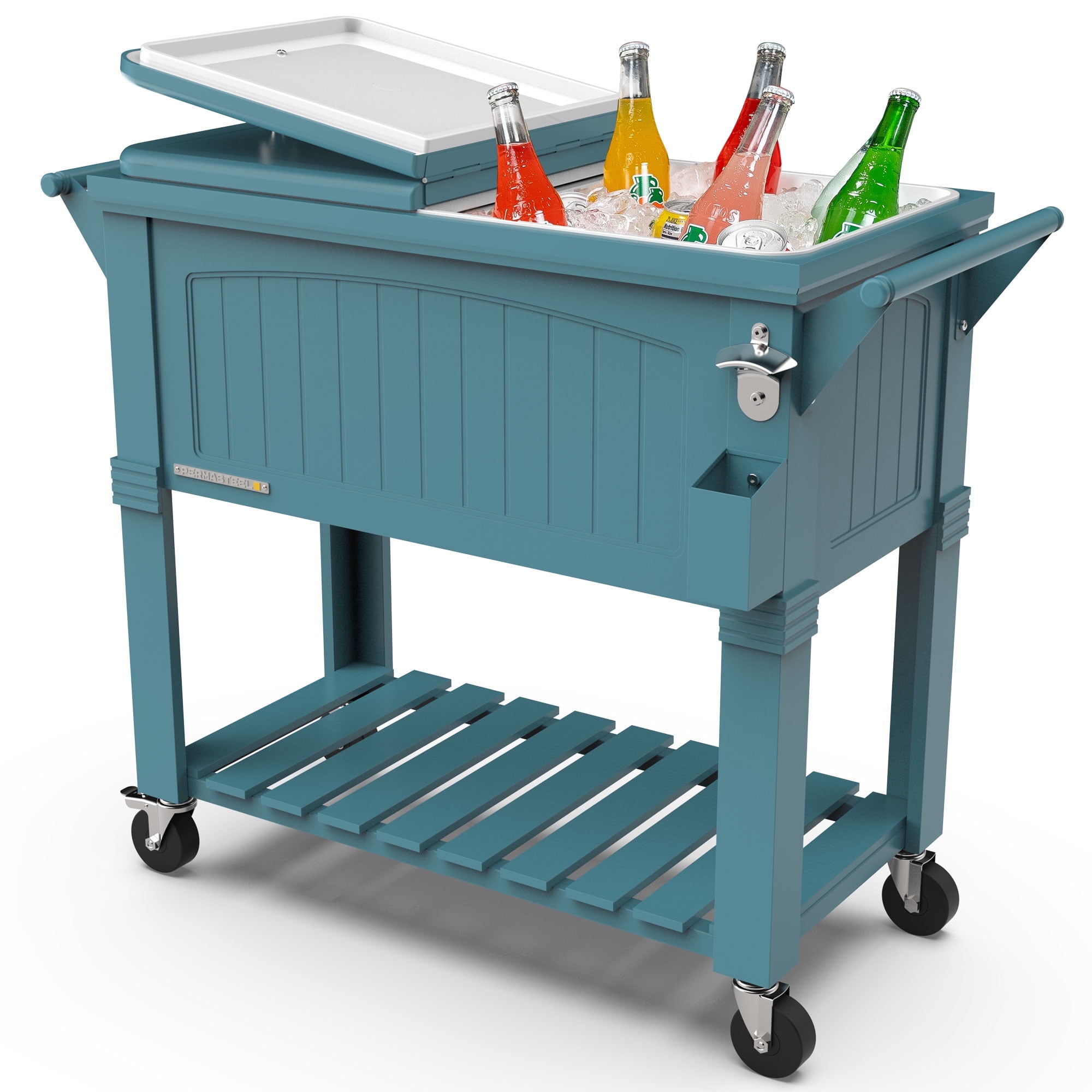 Permasteel Party Cooler with Divider, Spacious 80-Qt Capacity, Chills ...