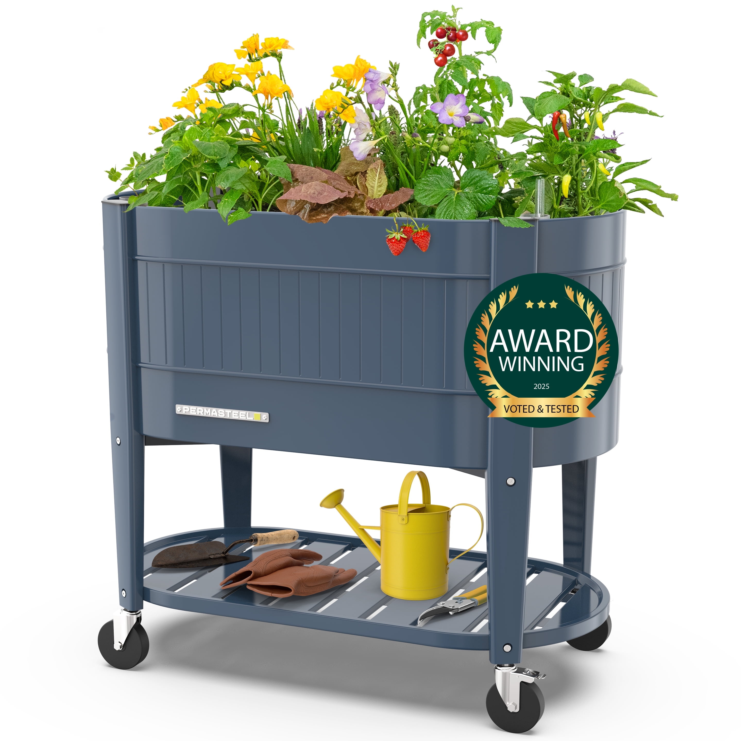 Permasteel Raised Garden Bed with Legs, 40×20×37 in, Planter Box with ...