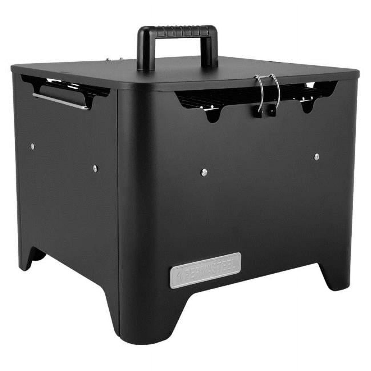 Permasteel Square Portable Charcoal Grill, Black - Walmart.com