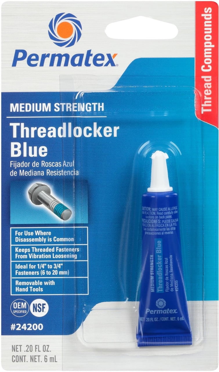Permatex 24200 Blue Medium Strength Threadlocker 6ml - Walmart.com