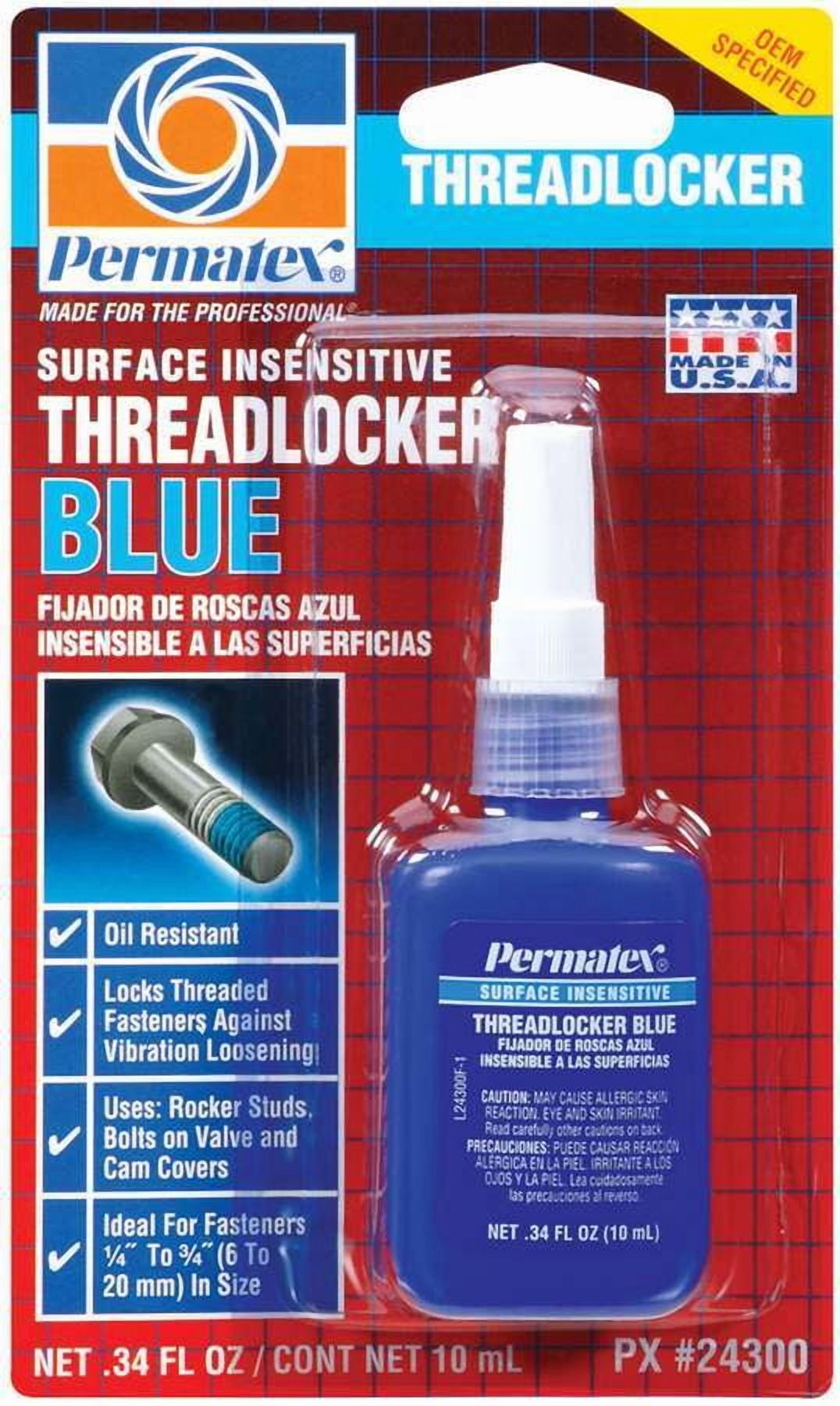 Permatex 24300 Surface Insensitive Threadlocker Blue, 0.34 Oz ...